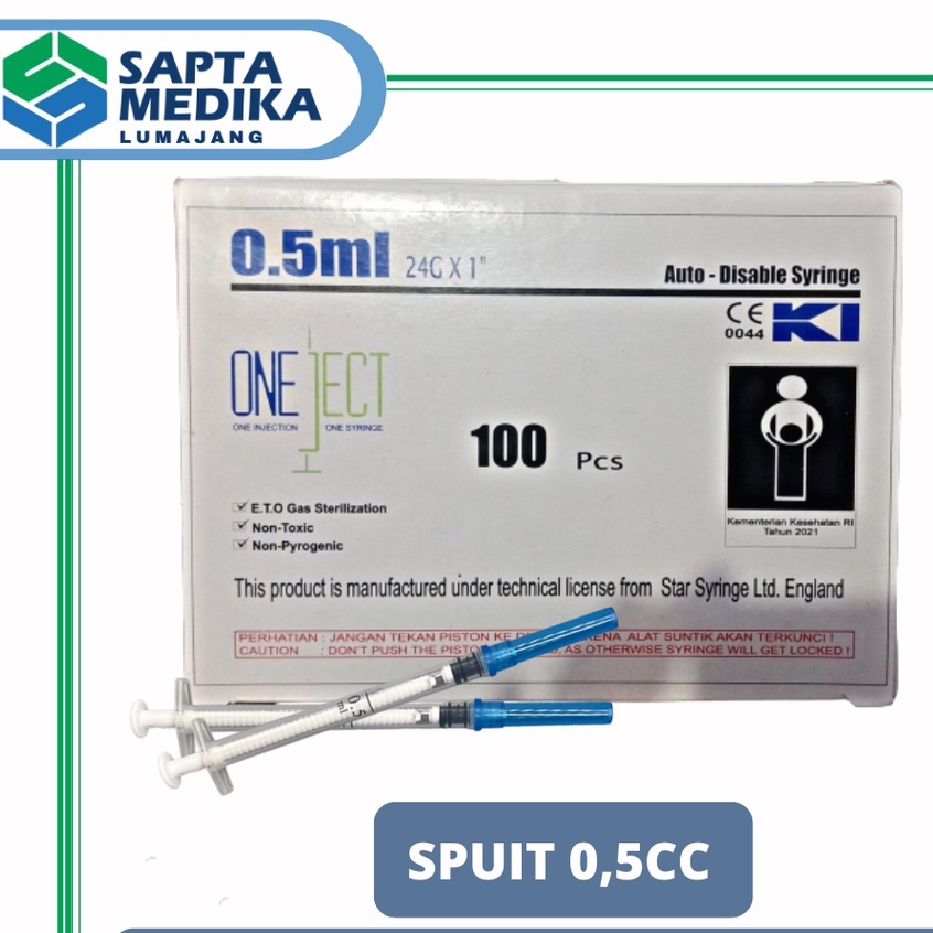 Syringe Oneject 0,5ml (24G x 1") | Lazada Indonesia