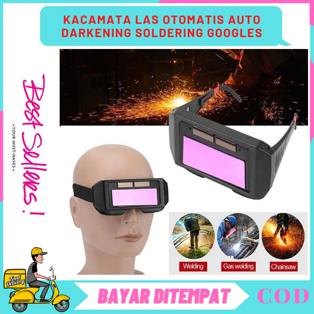 ORIGINAL - Kacamata Las Gelap Otomatis Auto Darkening Soldering Googles ...
