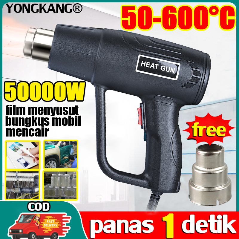 1 detik untuk memanas Hot Air Gun Heat Gun YONGTELI Daya tinggi 2000W ...