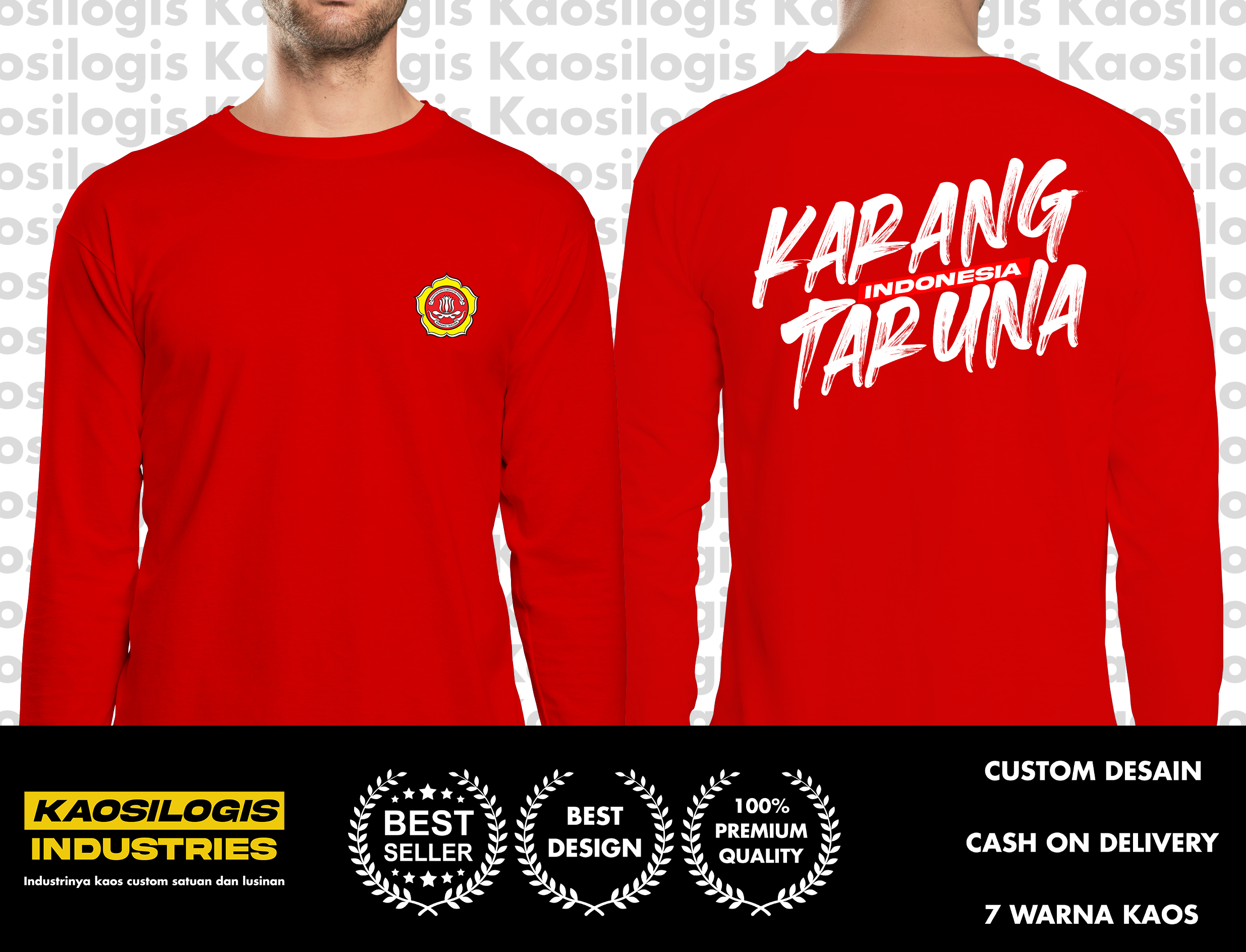 Kaos Lengan Panjang Karang Taruna Indonesia - Kaosilogis | Lazada Indonesia