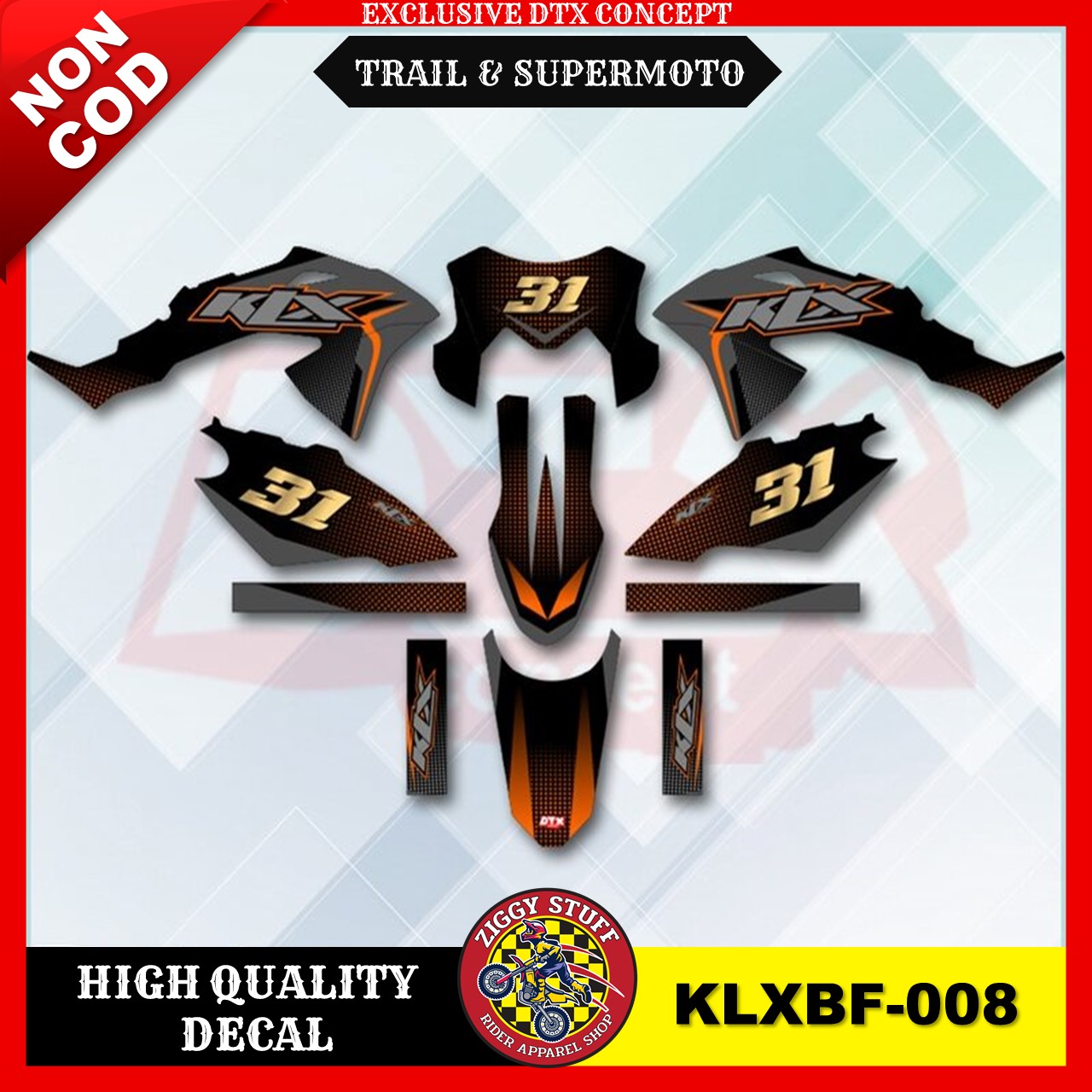 Decal KLX BF decal KLX BF full body stiker motor trail decal motocross ...