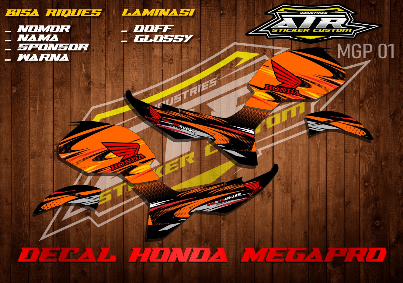 Decal Honda Mega Pro New - Decal Megapro Fullbody MGP 001 | Lazada ...