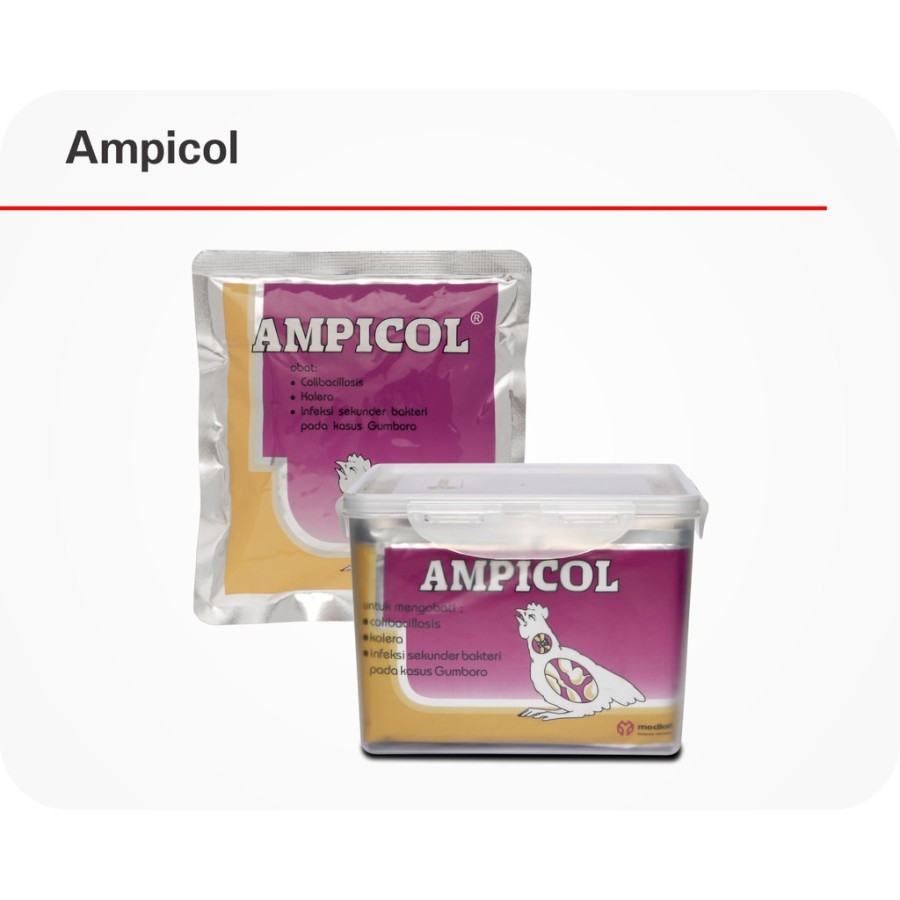 AMPICOL 100 GRAM MEDION HARGA PER 10 SACHET (OBAT COLI, KOLERA DAN ...