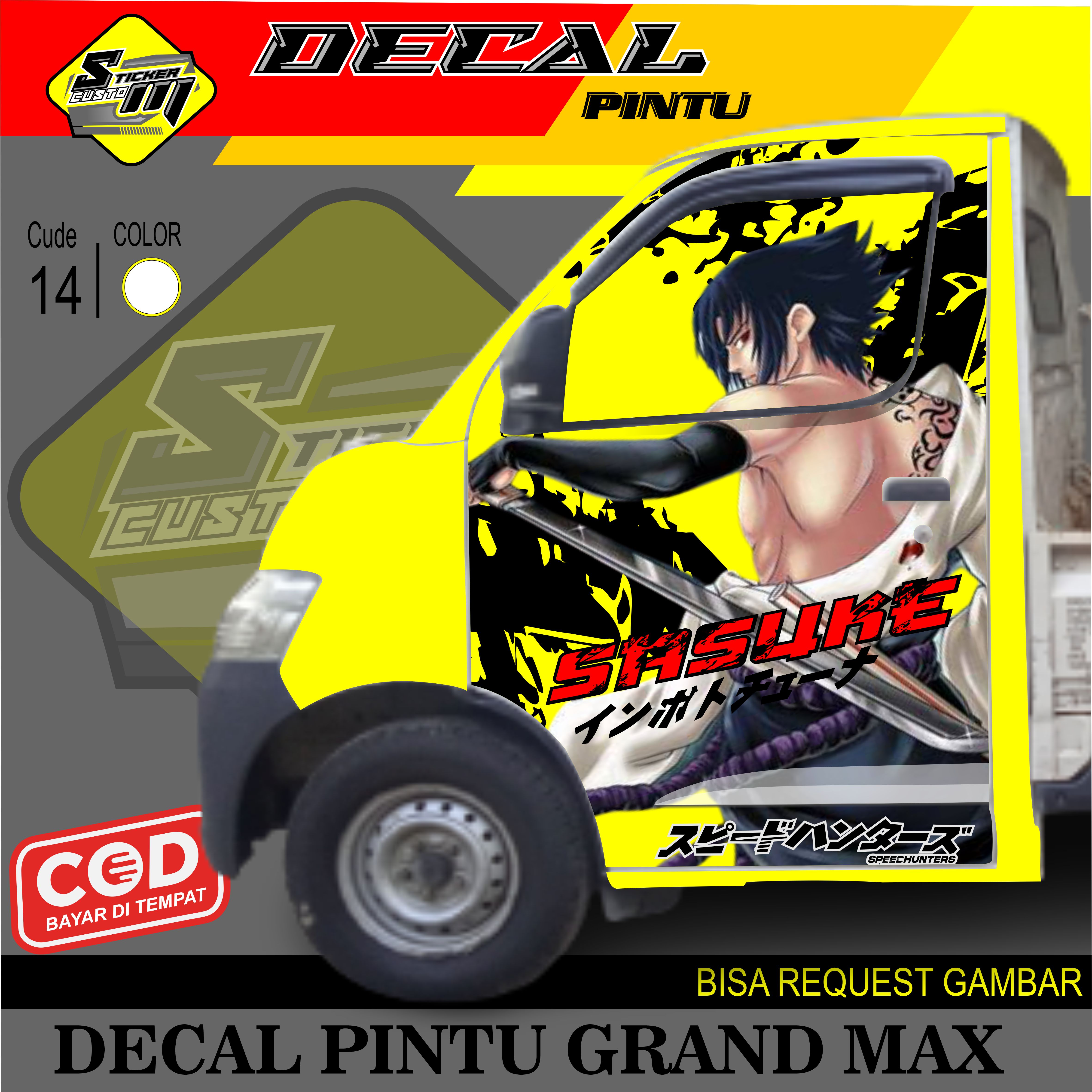 STICKER DECAL PINTU DEPAN GRANDMAX,CARRY,TSS Full atas sampai bawah ...