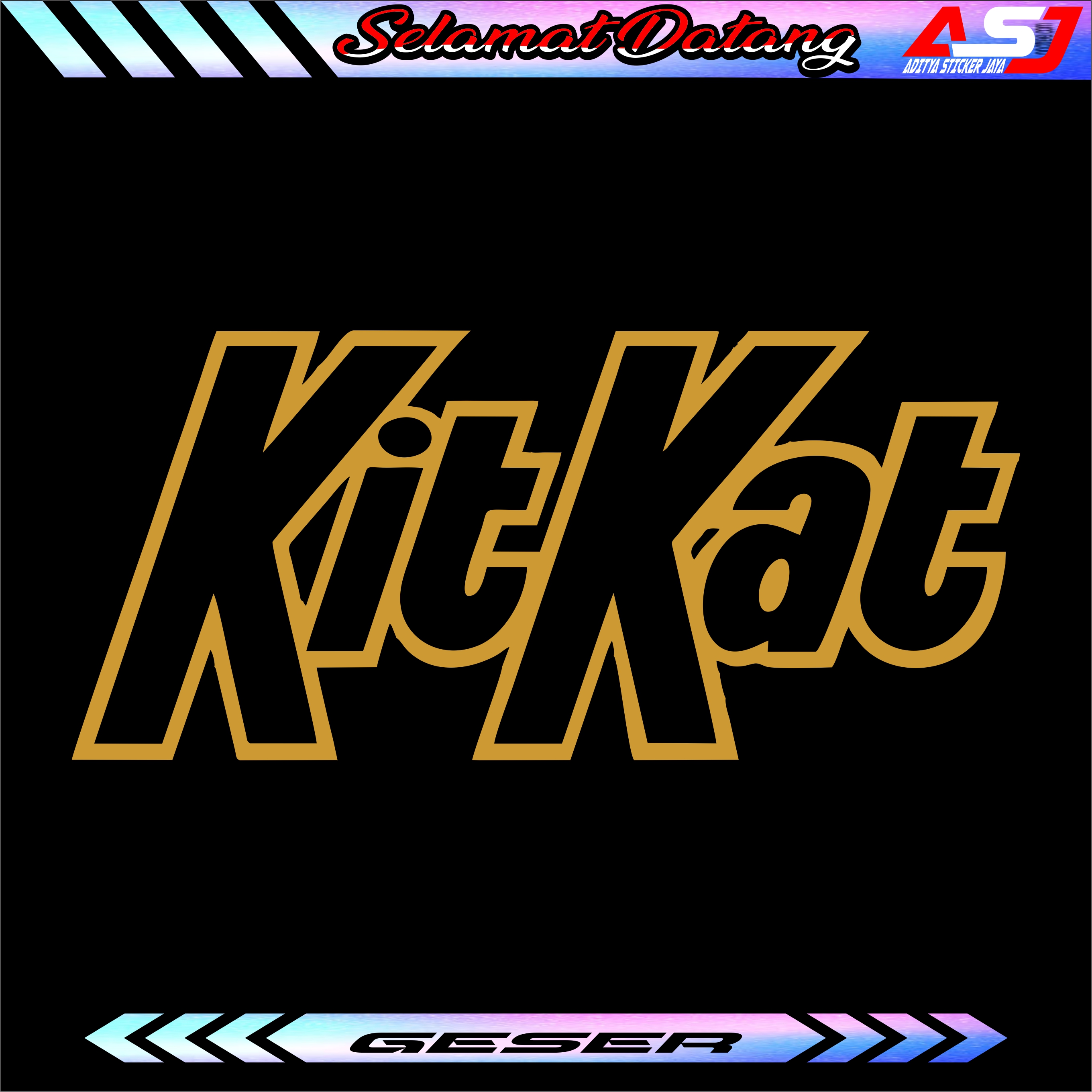 KIT-KAT snack sticker/stiker cutting/cutting stiker/stiker motor/stiker ...