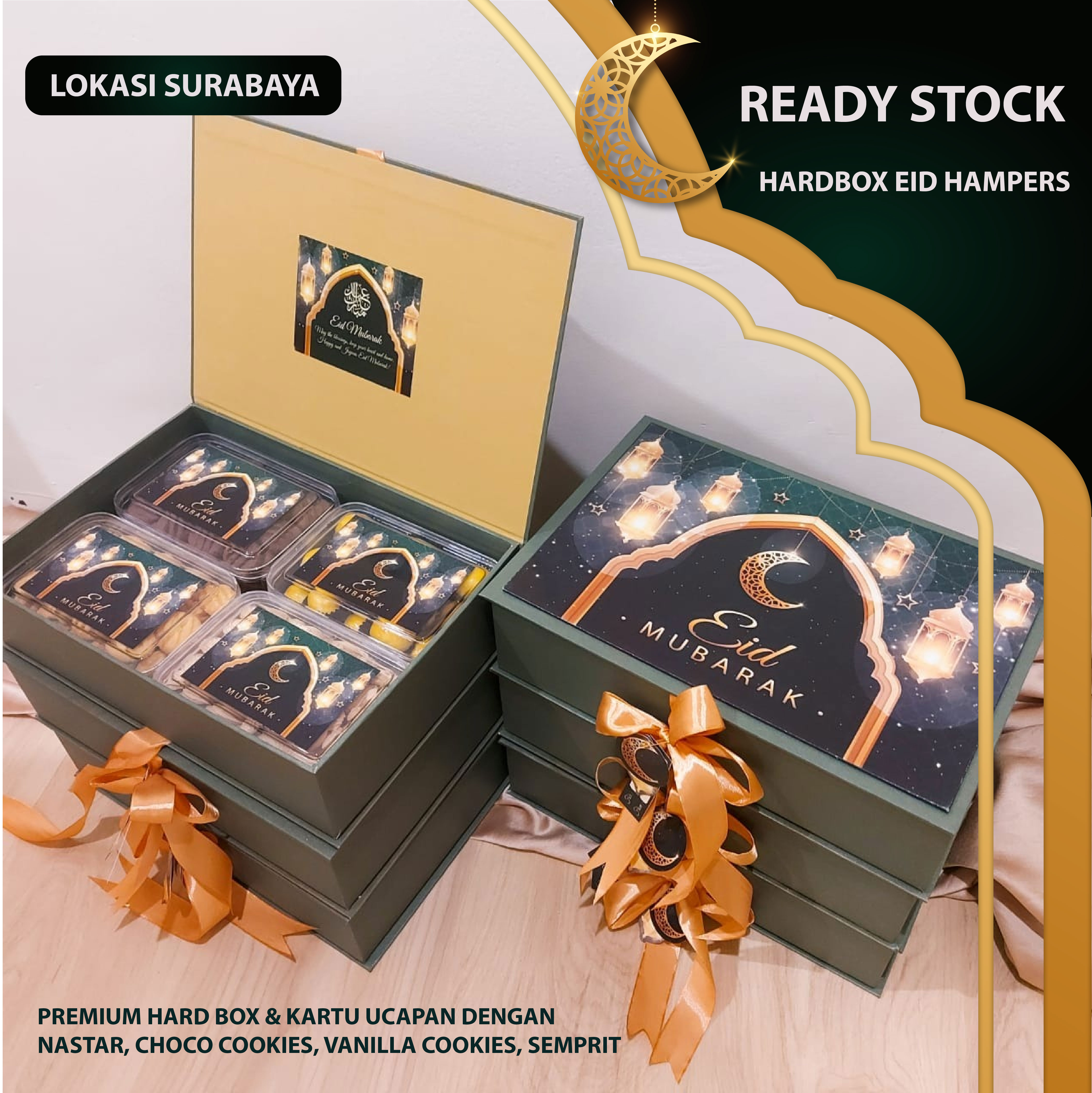 Hampers Lebaran Kue Kering Hard Box Premium / Parcel Idul Fitri ...