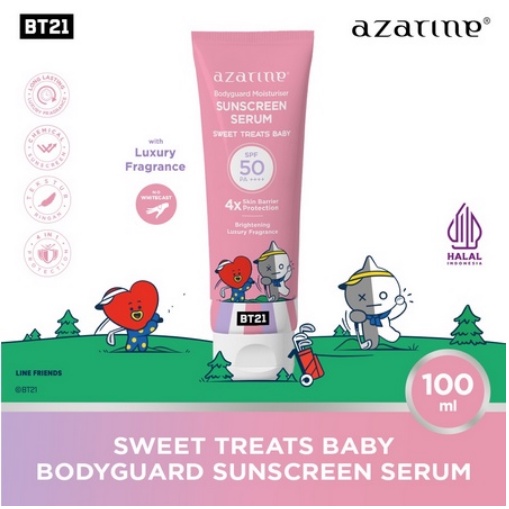 Azarine x BT21 Body Guard Moisturizer Sunscreen Serum 100ml SPF 50 PA ...