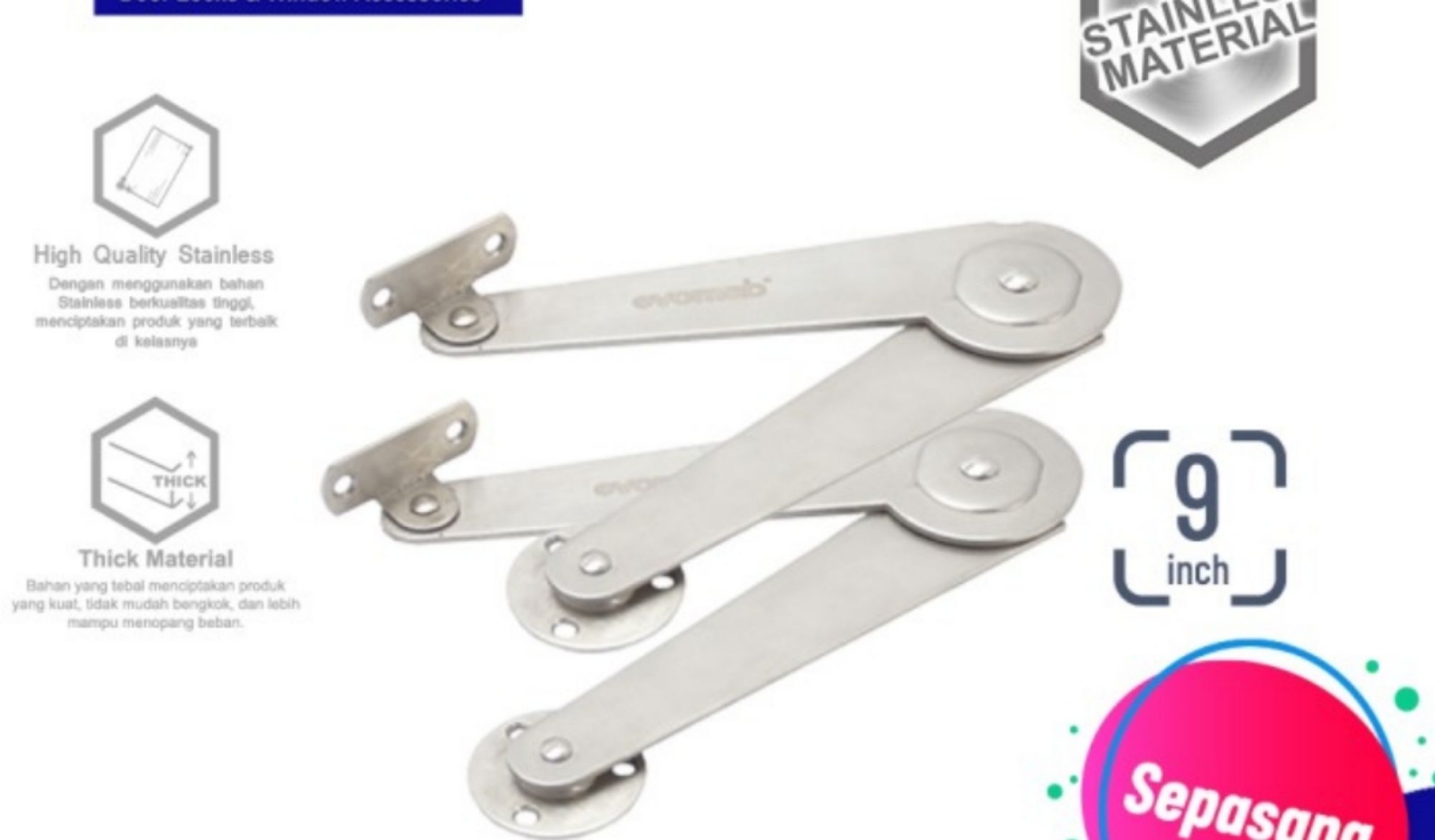 engsel salon engsel jendela engsel jungkit stanlis steel sus 304 murah ...