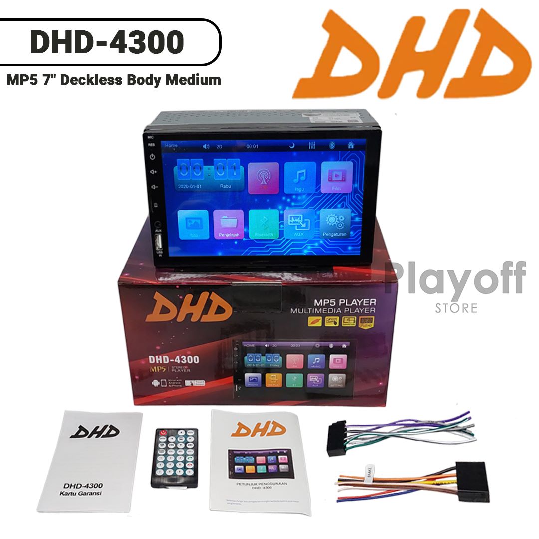 Head Unit DHD 4300 Tape Mobil Double Din Bluetooth MP5 Mirrorlink Full ...