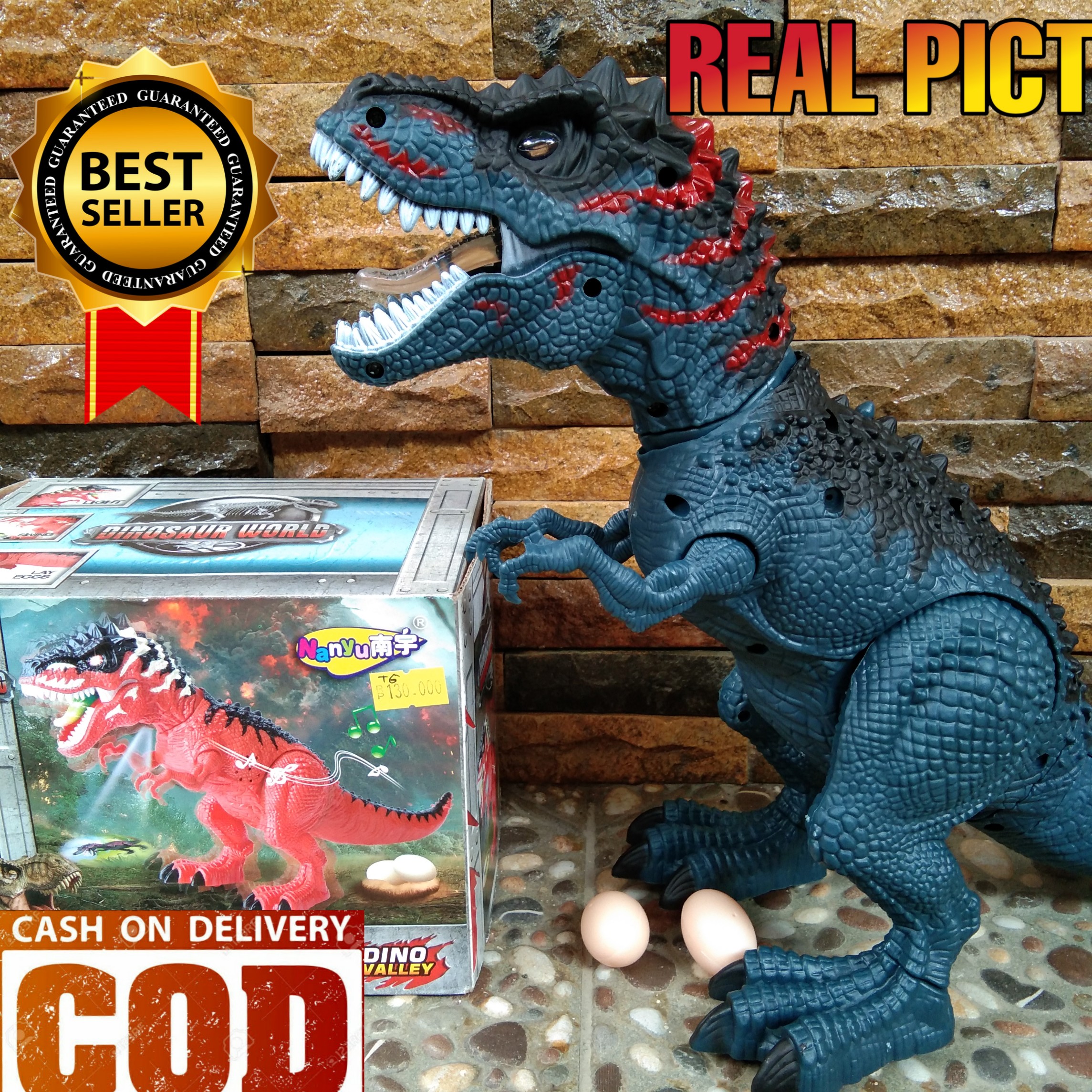 MAINAN ANAK DINOSAUR WORLD T-REX DINOSAURUS BERTELUR TYRANNOSAURUS REX ...