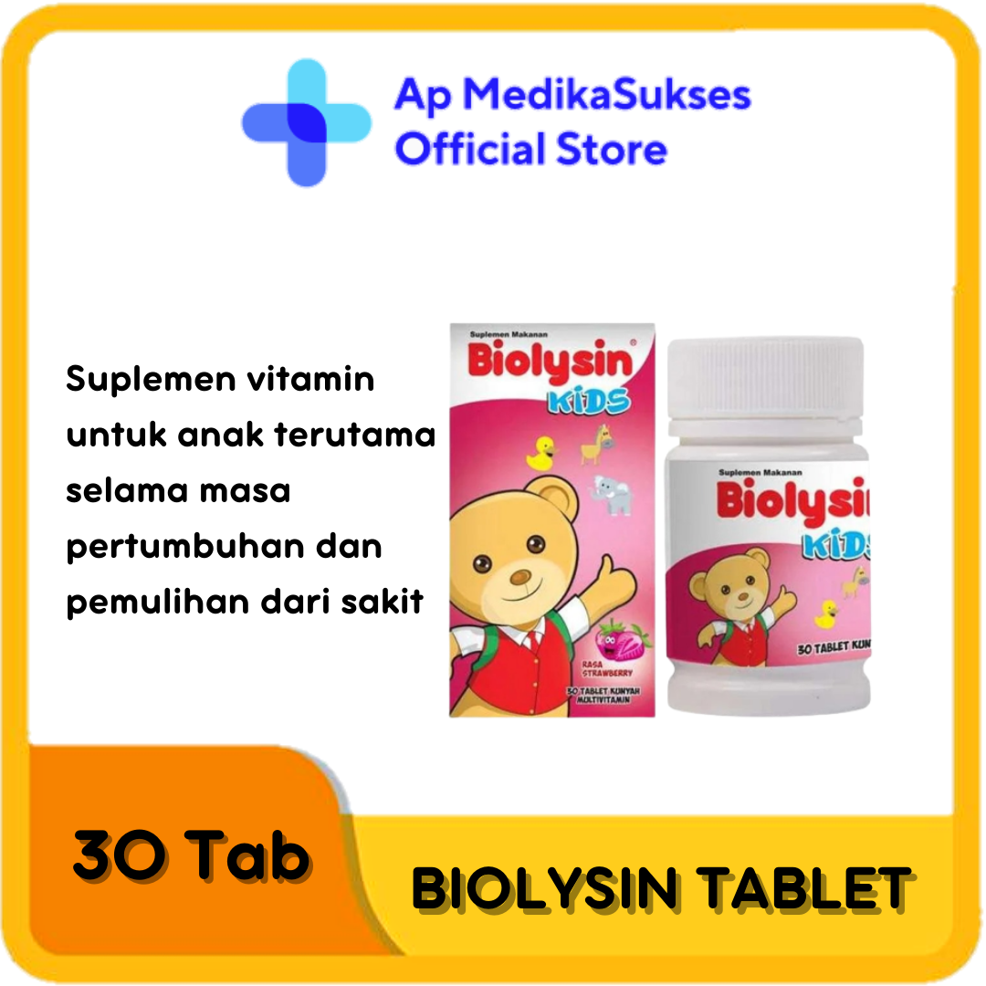 Biolysin Kids Rasa Strawberry 30 Tablet | Lazada Indonesia