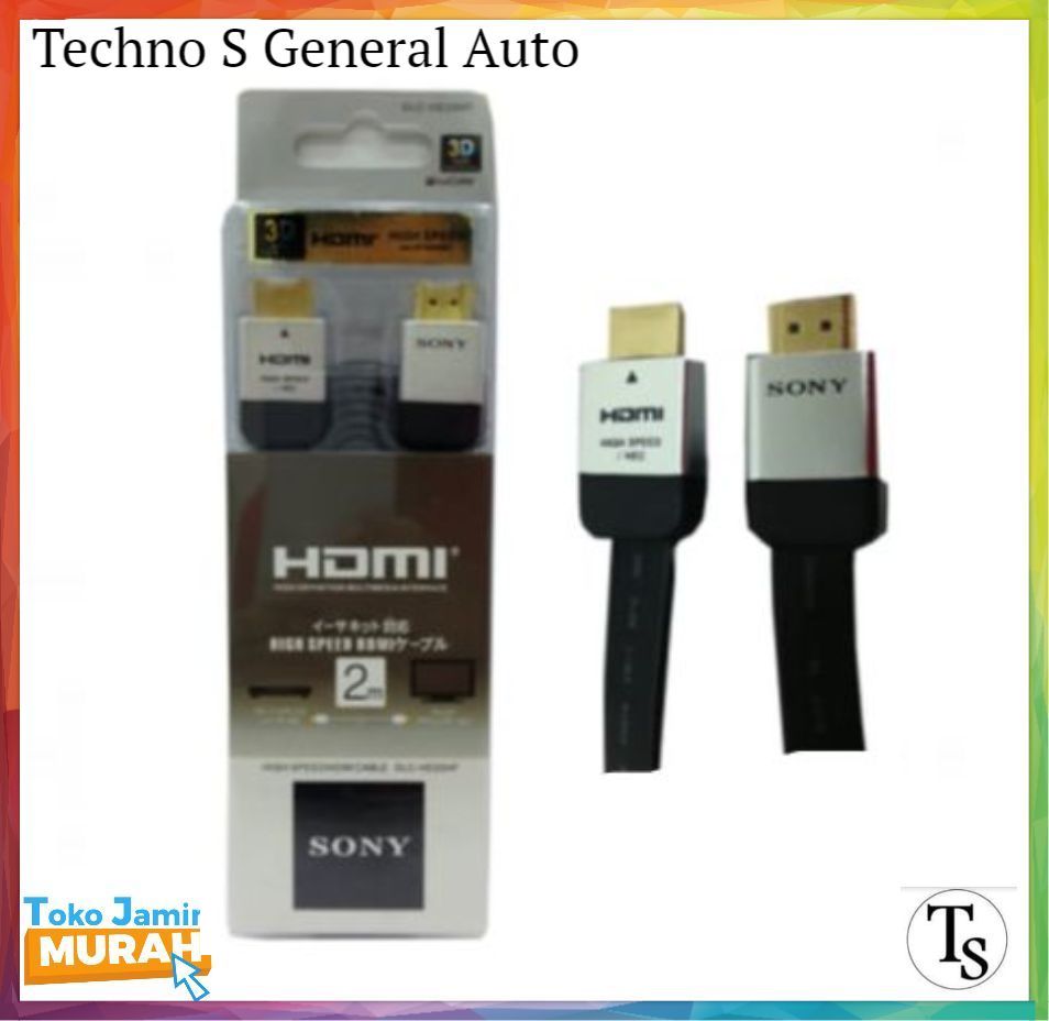 Kabel HDMI SONY Highspeed 2M - Cable HDMI 2 Meter Kabel Pipih | Lazada ...
