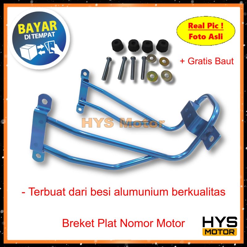 HYS Breket Plat Nomor Motor NMAX AEROX LEXI + GRATIS BAUT - Variasi ...
