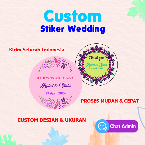 Cetak Stiker Wedding Bulat | Sticker Souvenir Nikah | Stiker Nama ...