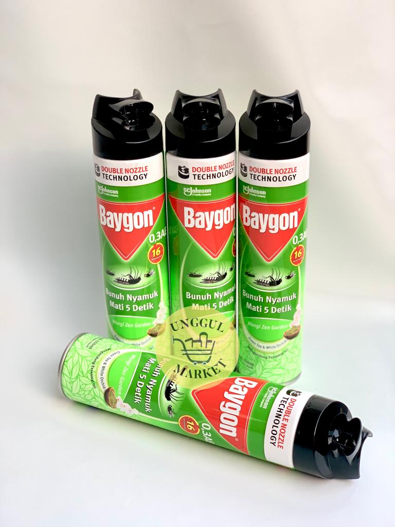 Baygon Aerosol Zen Garden 600 ml Hijau 600ml Anti Nyamuk | Lazada Indonesia
