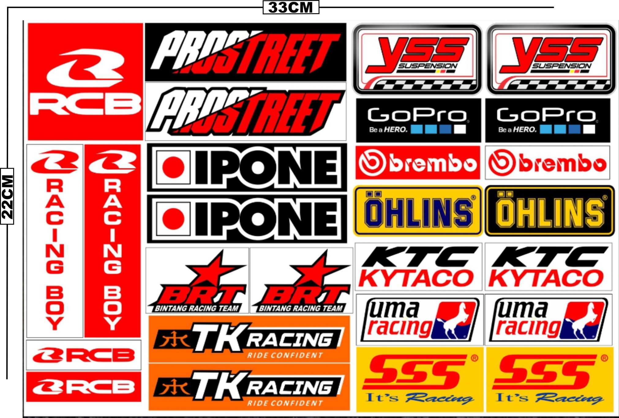 STICKER LOGO SPONSOR MOTOR | Lazada Indonesia