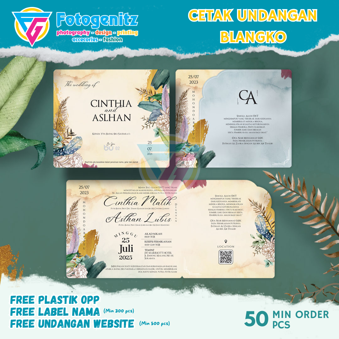 Cetak Undangan Pernikahan Murah | Undangan Blangko | Undangan Kekinian ...