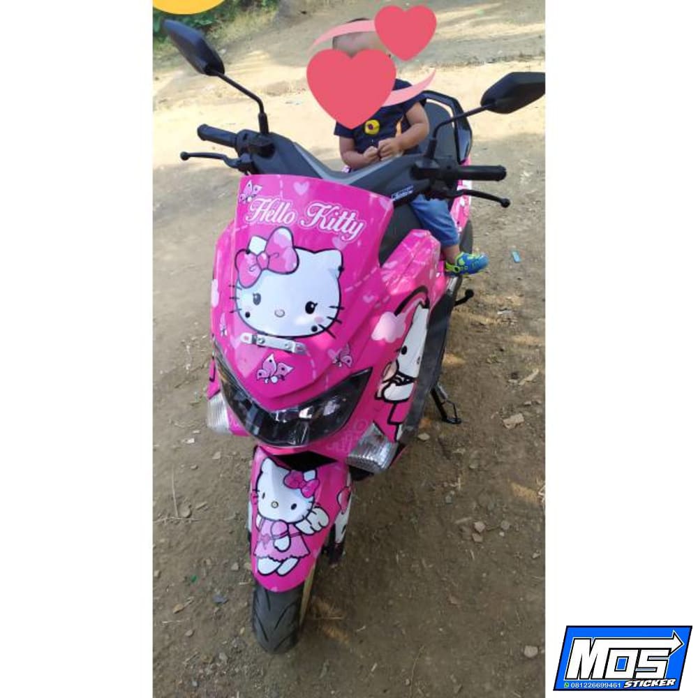 Sticker stiker decal yamaha NMAX nmax hello kitty helo kity pink cantik ...