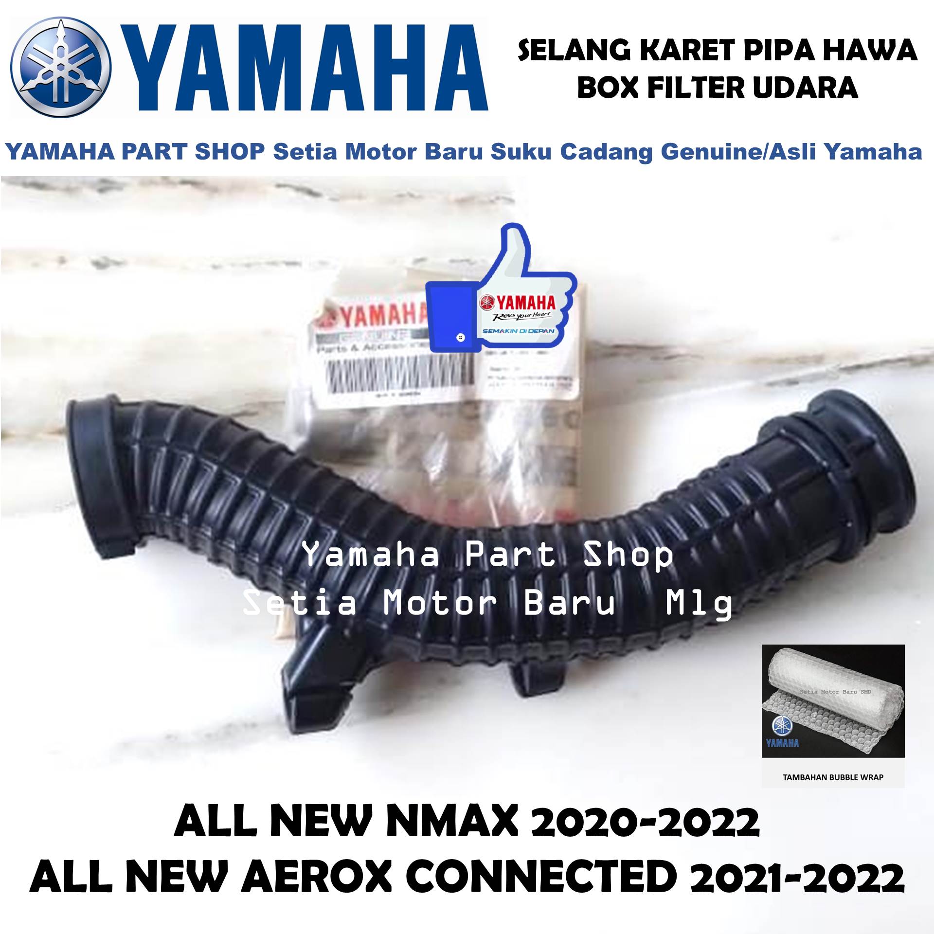 Selang Karet Pipa Hawa Box Filter Udara All New Nmax N Max Aerox ...
