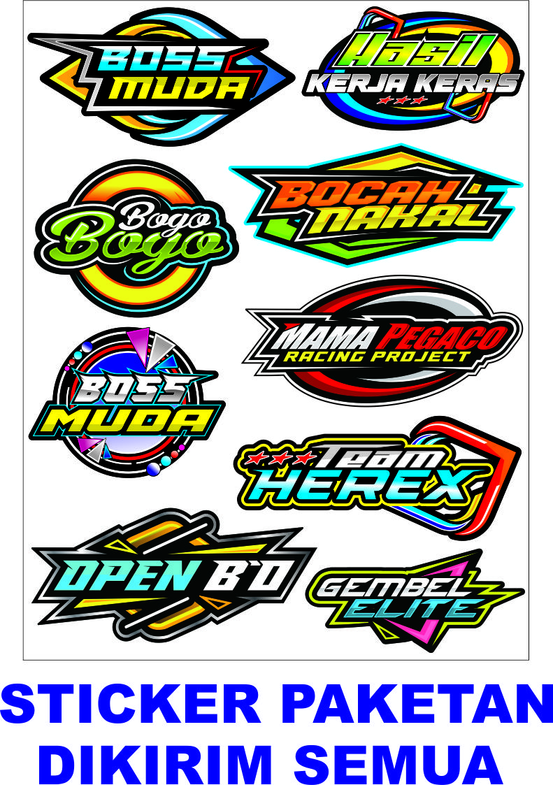 STICKER MOTOR / STIKER MOTIF RACING /VARIASI STICKER CUSTOM UNIVERSAL ...