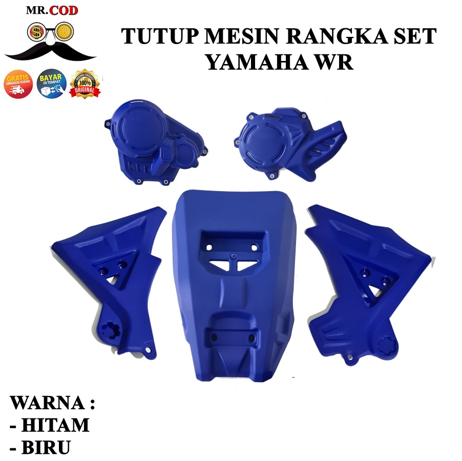 TUTUP COVER MESIN RANGKA WR 155 WR155 BAWAH DAN SAMPING SET DIRT BIKE ...