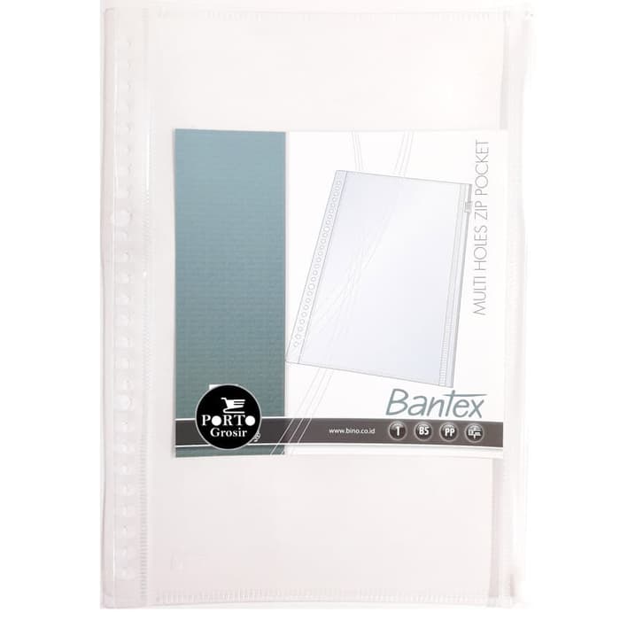Bantex Zipper Pocket A5 PP Kantong Plastik Keras Binder 20 Lubang Zip ...