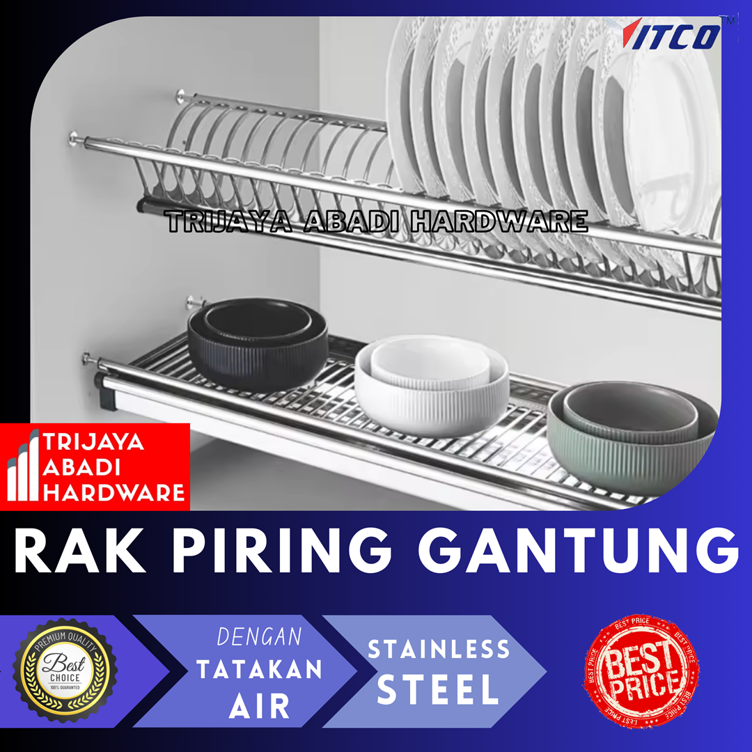 Rak Piring Kabinet Stainless Steel 60 - Rak Piring Gantung | Lazada ...