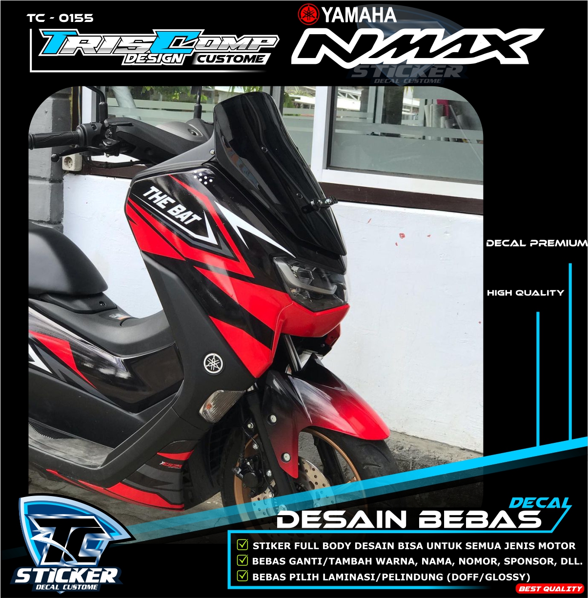 Decal Fullbody Nmax Old / New Desain Bebas Request Terbaru - Sticker ...
