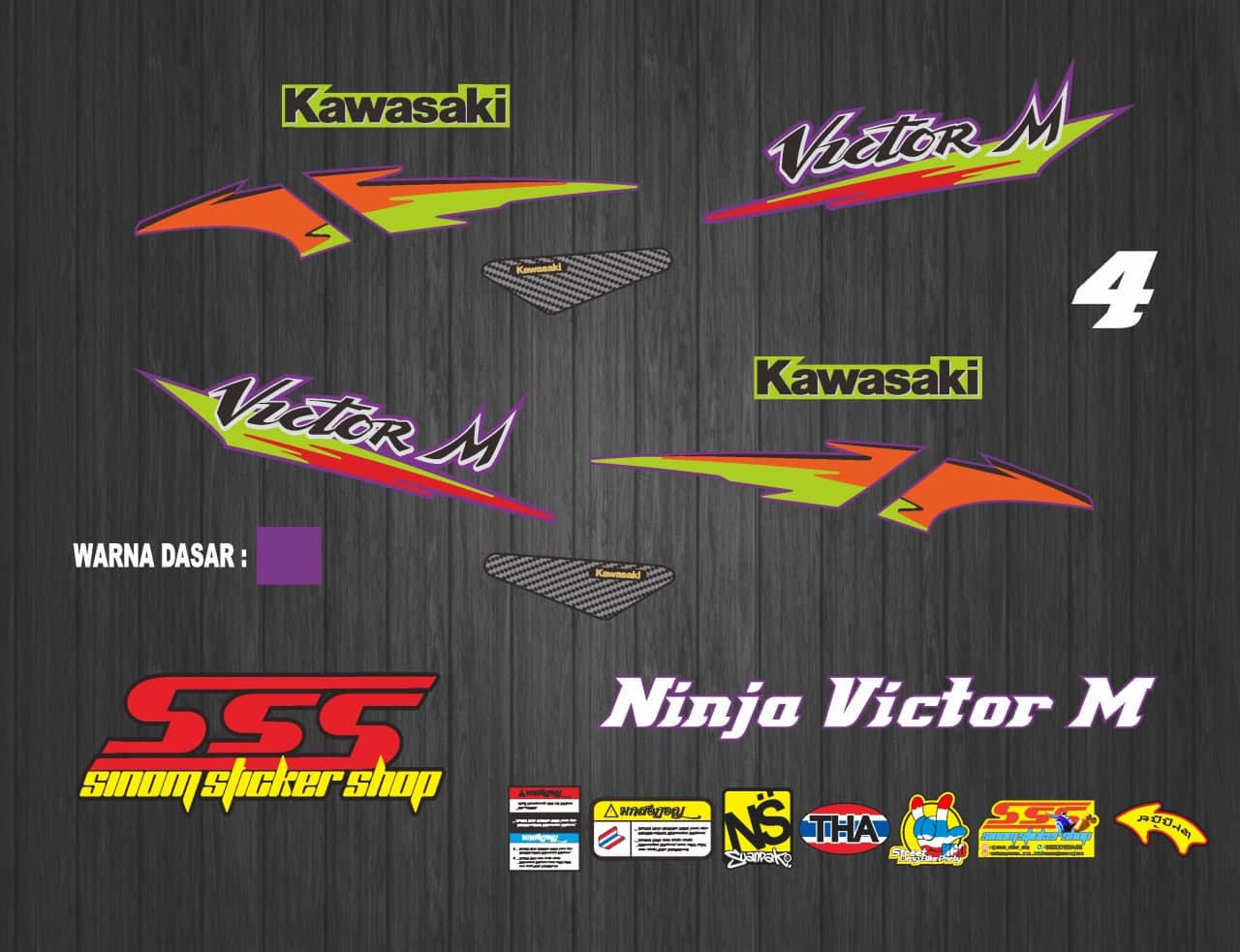 Stiker List Striping Ninja Victor M thailand | Lazada Indonesia