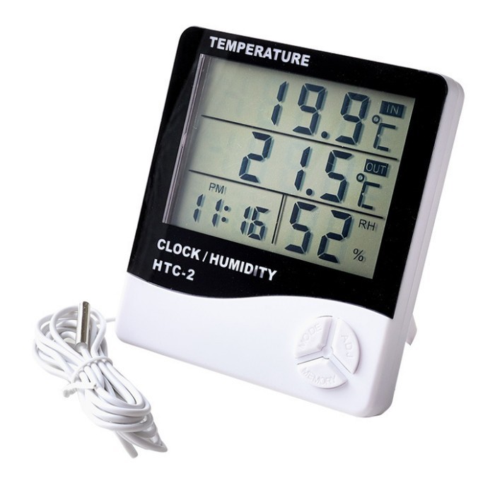 Digital Temperature Kelembapan Humidity waktu dan kalender putih ...