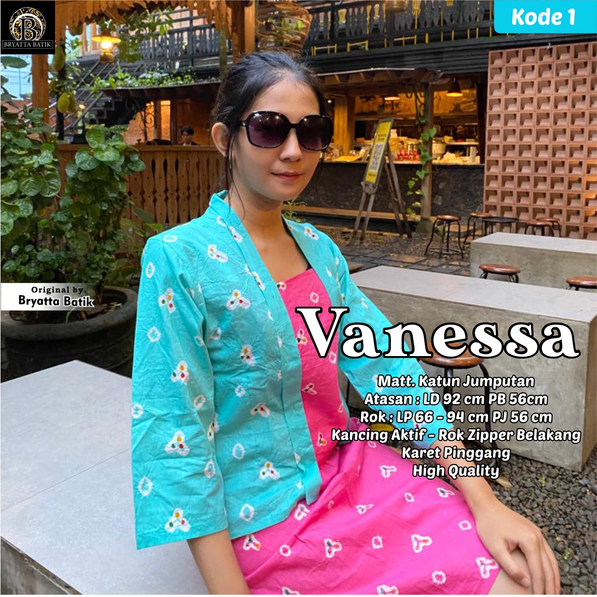 Kebaya Modern Wanita 2022 VANESSA Kode 1 Model Kutu Baru Rok Pendek ...