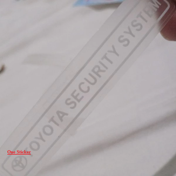 Ready Cutting Sticker Kaca Mobil Stiker Toyota Security System | Lazada ...