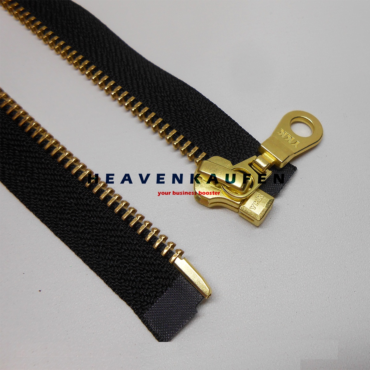 Resleting Zipper YKK 60 cm Atau 24 inch Hitam Gold Emas Set Open End Buka Lepas Slider Harga Per ...