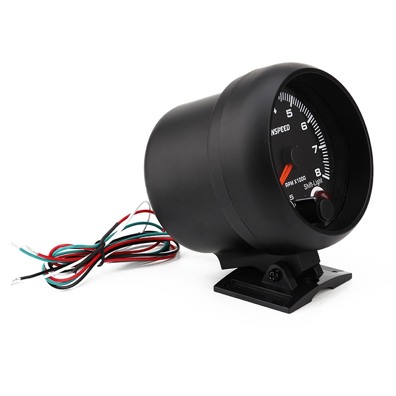 CNSPEED 95Mm Racing Car Tachometer 0-8000 RPM 12V Blue LED Adjustable ...