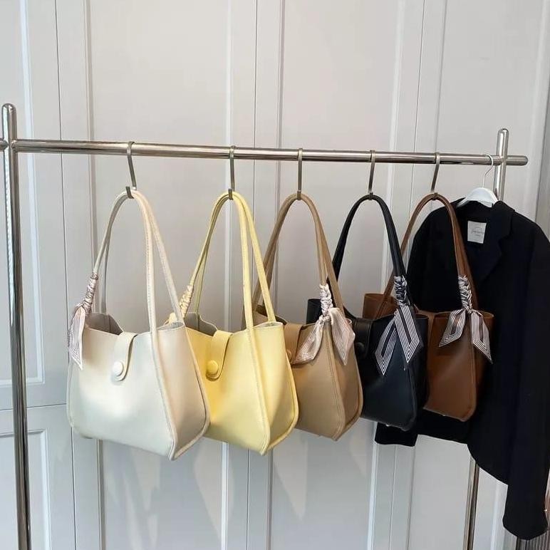 (Cod) Tas Shoulder Bag Wanita Gempita (+Twilly/Syal) New 2023 | Lazada ...