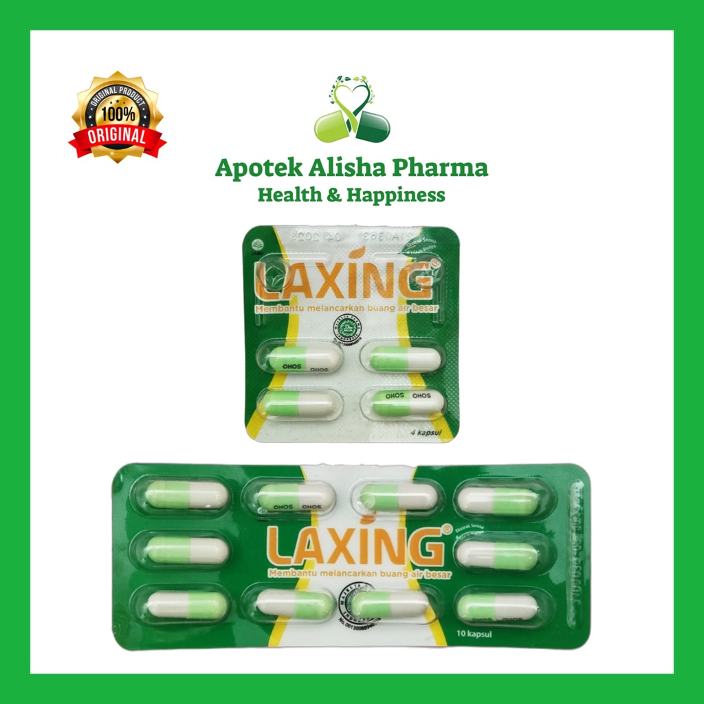 LAXING Strip 10 Kapsul - Obat Pencahar untuk Melancarkan Buang Air ...
