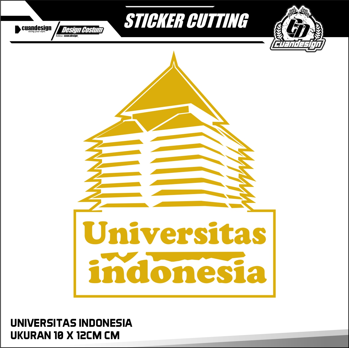 STICKER LOGO UI ; STICKER LOGO UNIVERSITAS INDONESIA ; STICKER MOBIL UI ...