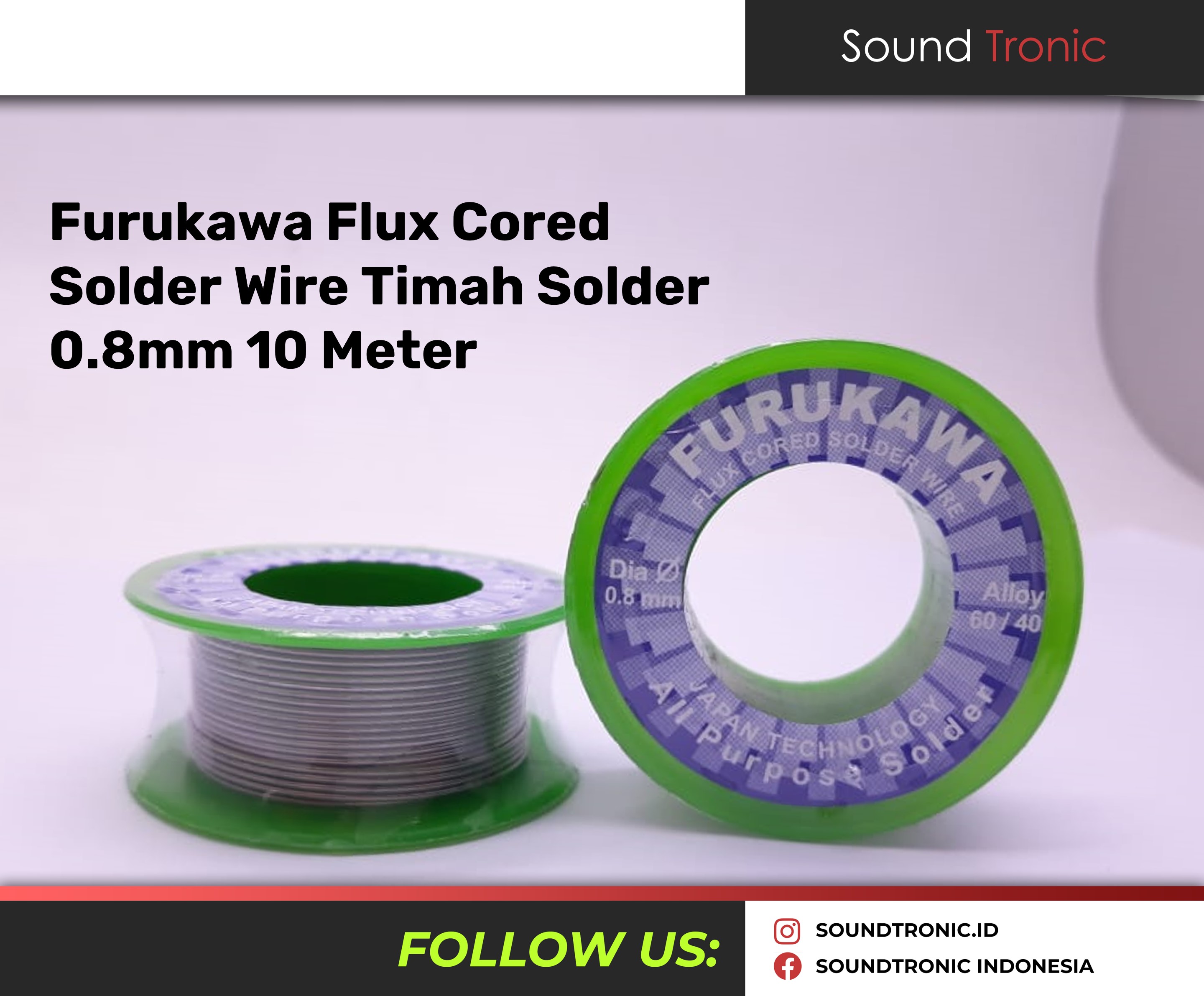 Furukawa Flux Cored Solder Wire Timah Solder 0.8mm 10 Meter | Lazada ...