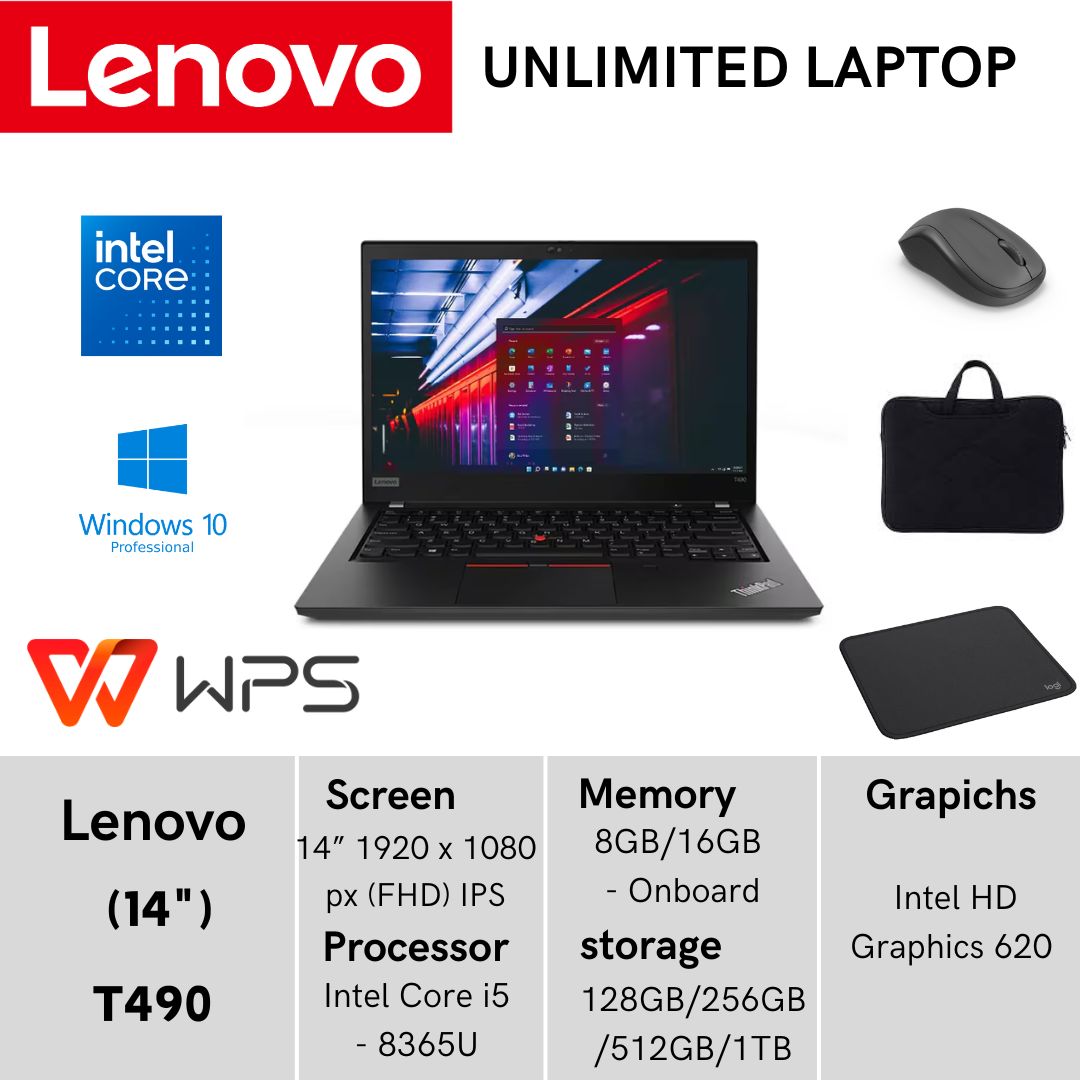 LAPTOP LENOVO THINKPAD T490 T490S CORE I5 I7 GEN 8 - LAYAR 14 INCH ...