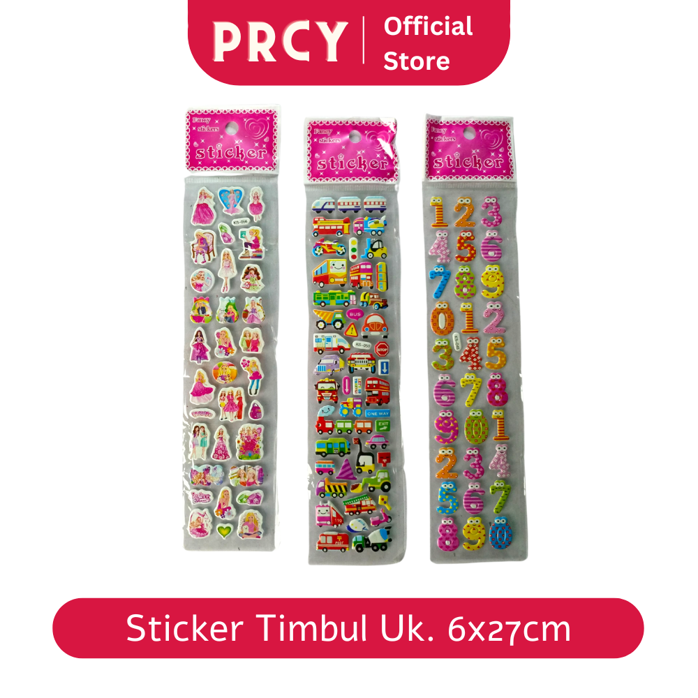 Stiker Timbul Sedang Mainan Anak Motif Lucu Sticker Puffy Aneka Bentuk ...
