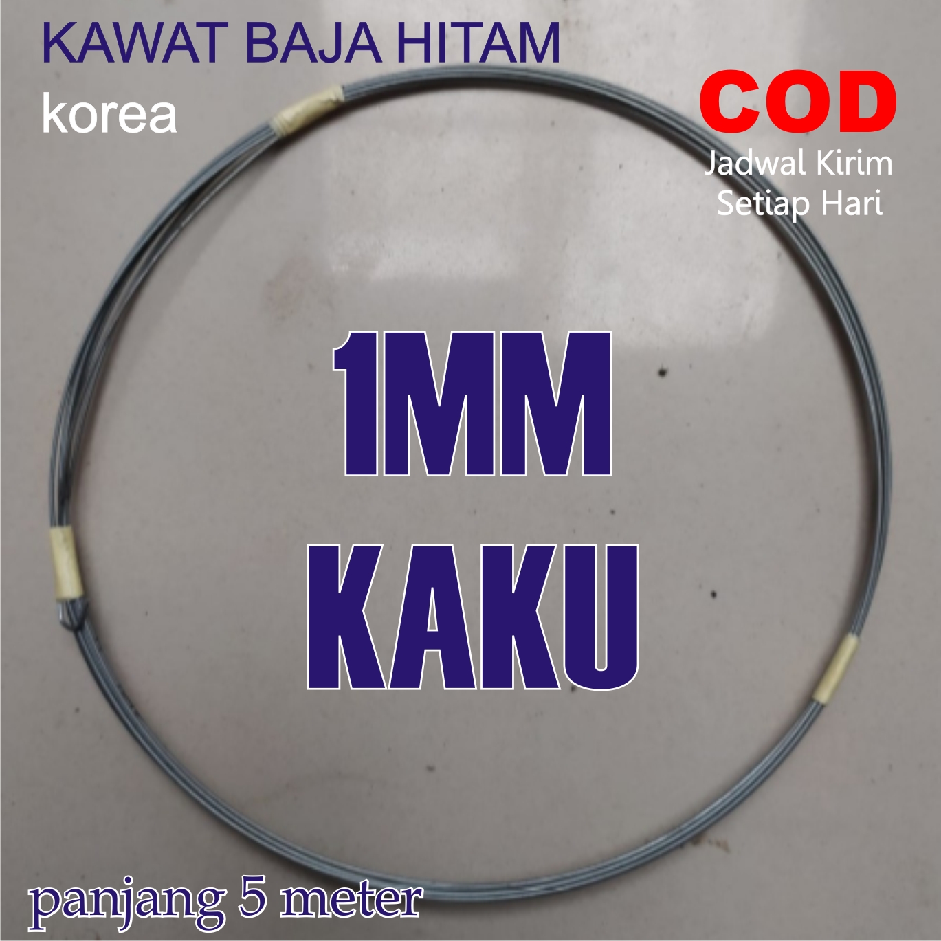 Kawat Baja Hitam ukuran 1mm panjang 5 meter | Lazada Indonesia
