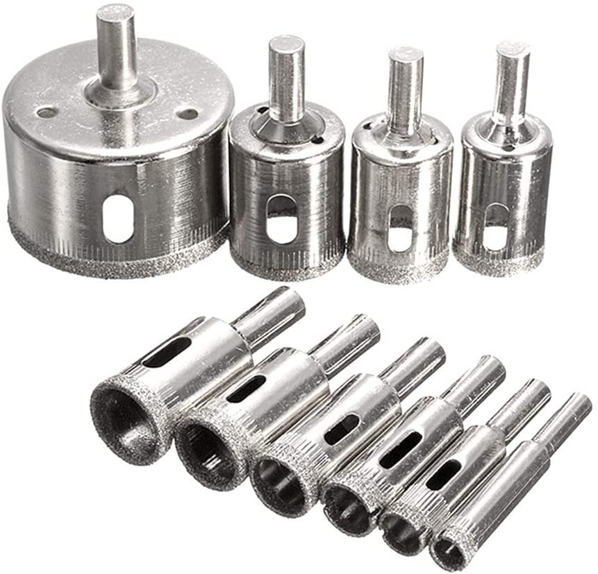 10 Buah/15 Buah 6mm-50mm Mata Bor Diamond Coated Hole Drill Bit Mata ...