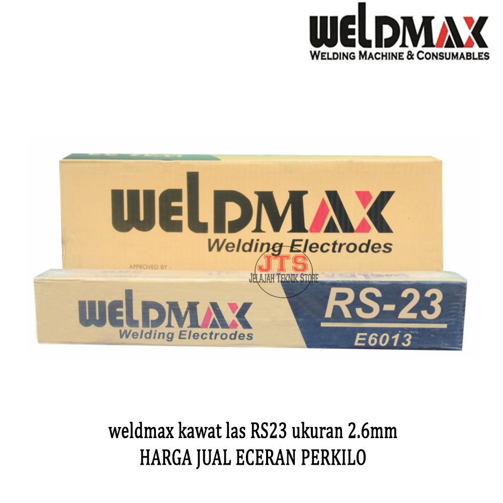 [ 1kg ] WELDMAX Kawat Stik Las 2.6mm Listrik Elektroda Welding ...