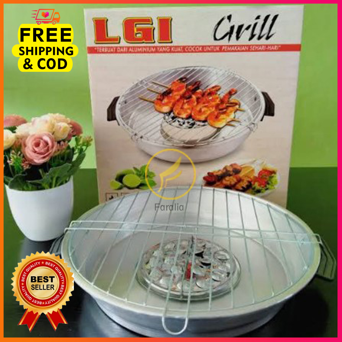 Alat Pemanggang Lgi Grill Bbq Roaster Pan Panggangan Portable Magic ...
