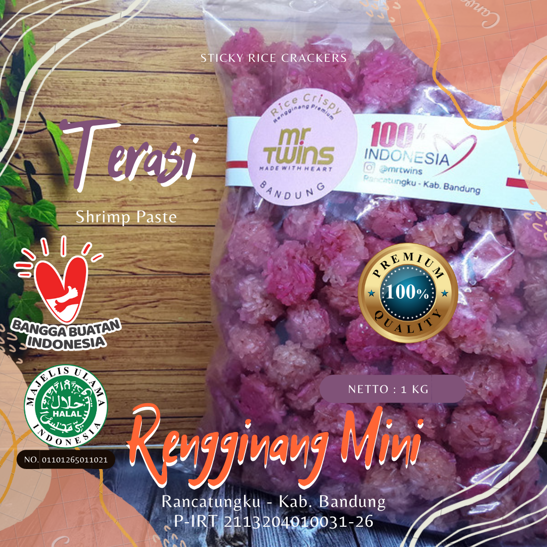 Rengginang Mentah Mini Gurih Terasi 1 kg khas Rancatungku Kab. Bandung ...