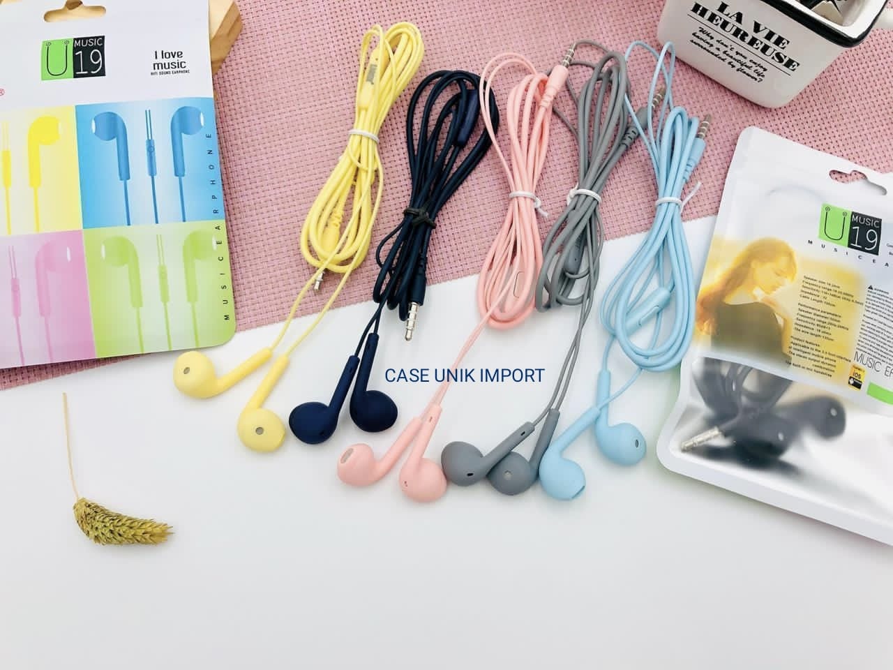 Headset / Handsfree U19 macaron / Earphone Macaroon Mate Color Hifi ...