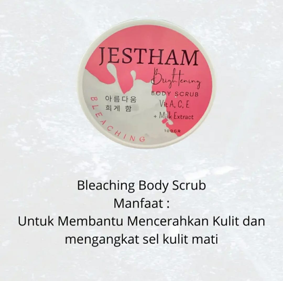 BLEACHING SCRUB JESTHAM / LULUR BADAN JESTHAM ASLI 100% Original 100GR ...