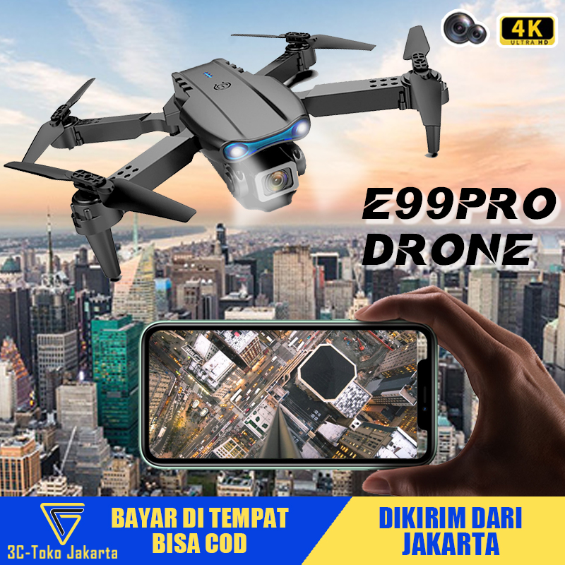 RC Drone E99 K3 Pro Drone Profesional WIFI 4K Drone Kamera HD Dual Camera 2.4Ghz Hight Hold Mode ...