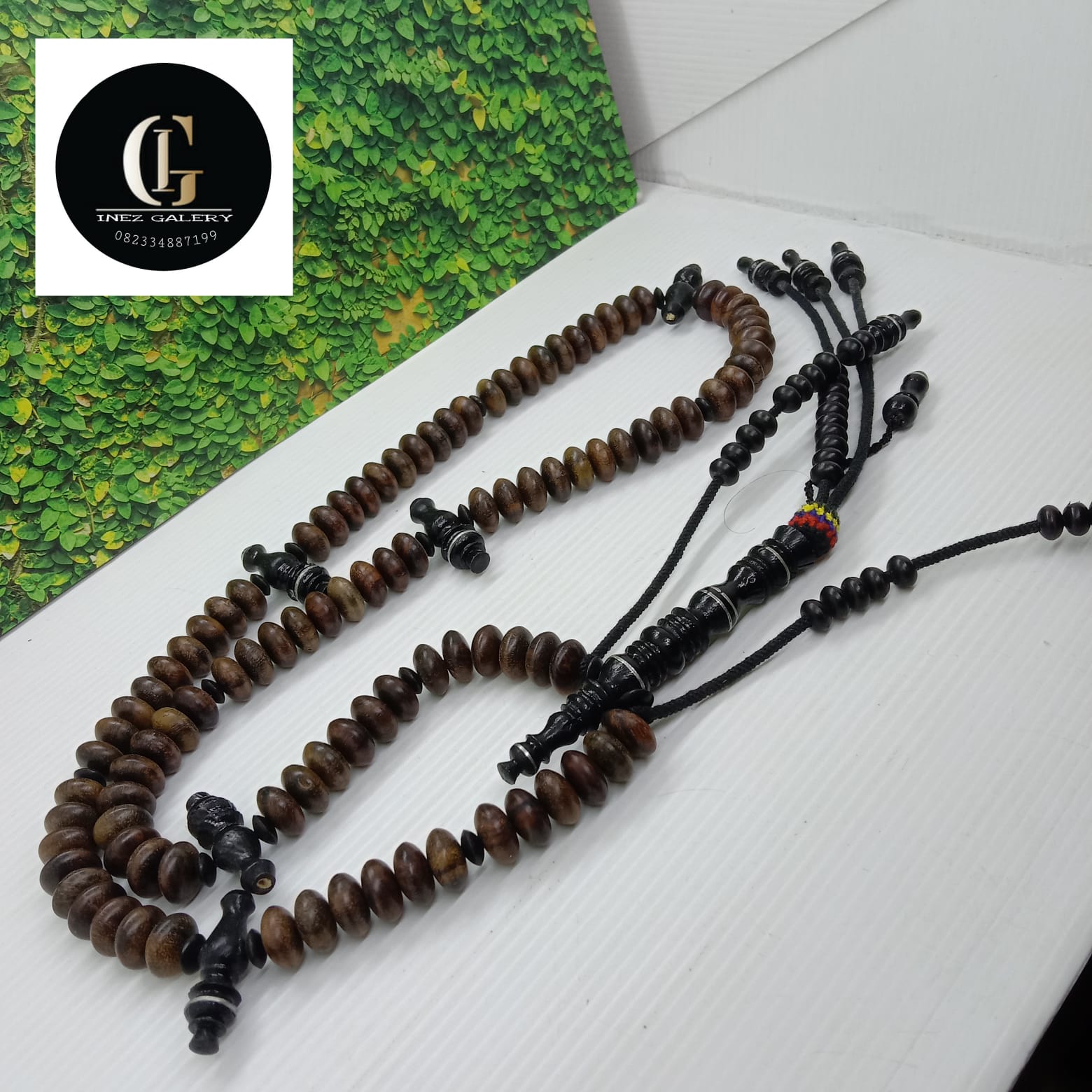 tasbih tijani kayu sonokeling kombinasi kelor hitam D100 | Lazada Indonesia