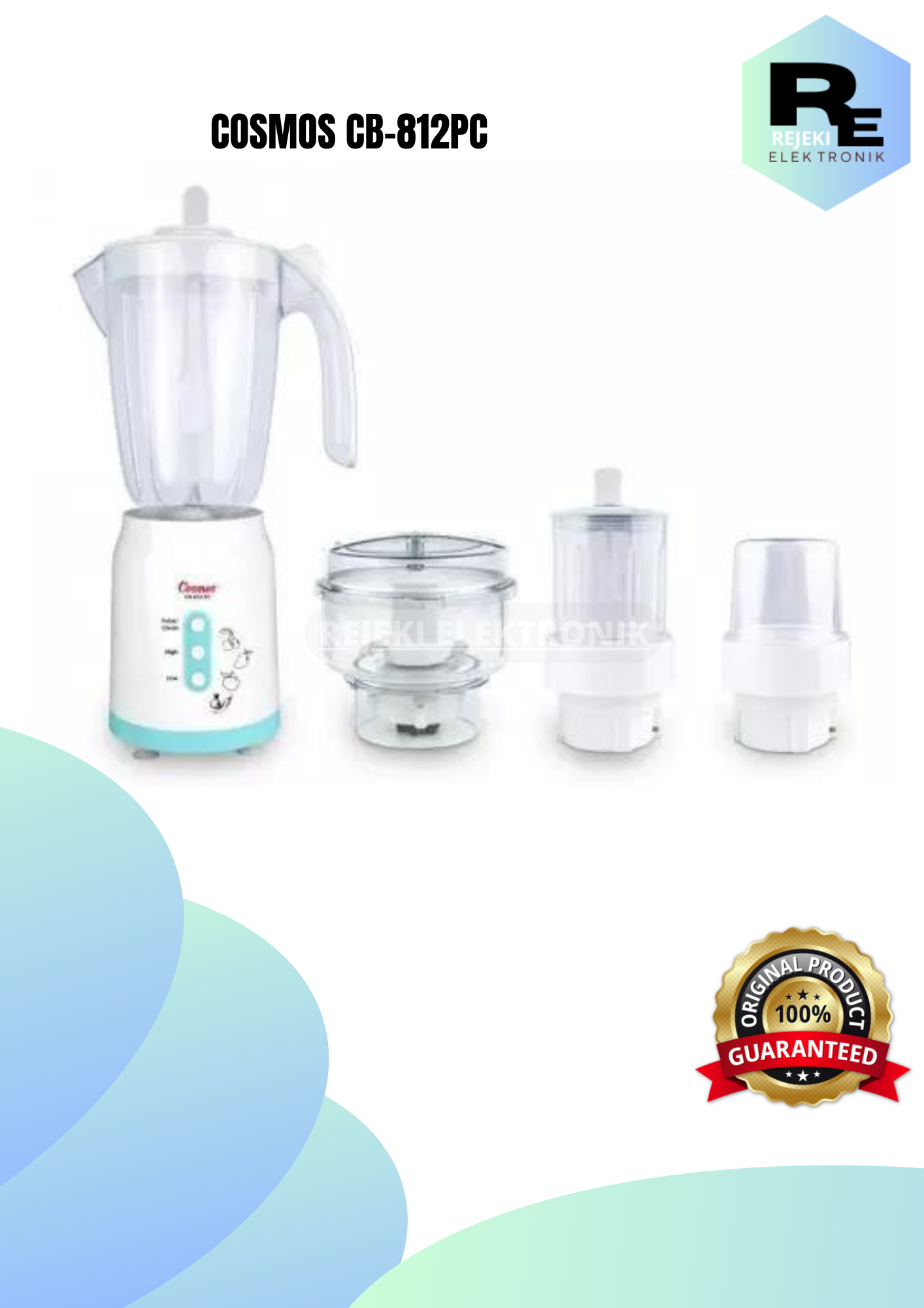 Blender Chopper Set Cosmos Blenz CB-812 PC dengan chopper (Pelumat ...